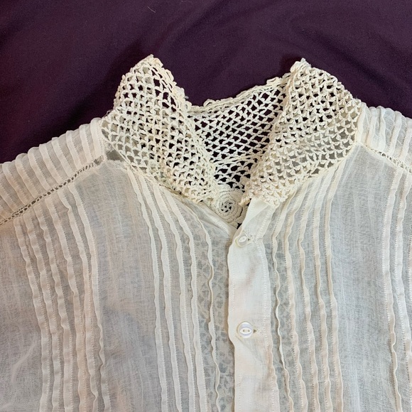 Tops | Vintageantique Victorian Style Button Down Blouse S See Photos ...